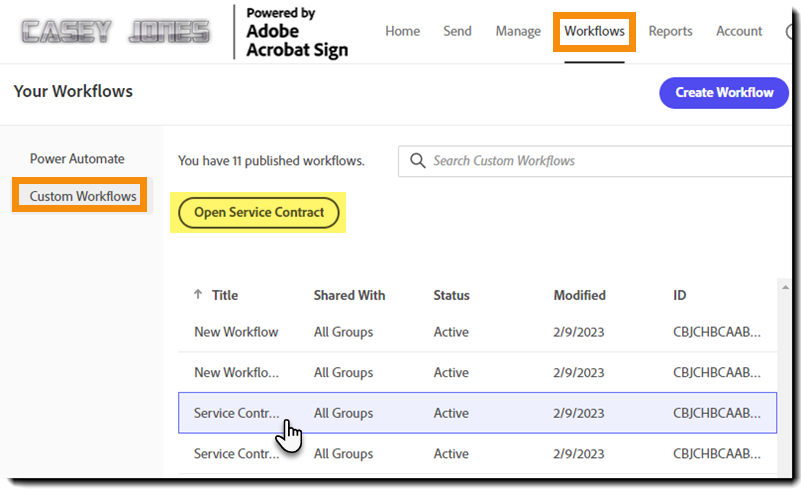 Edit a custom send workflow
